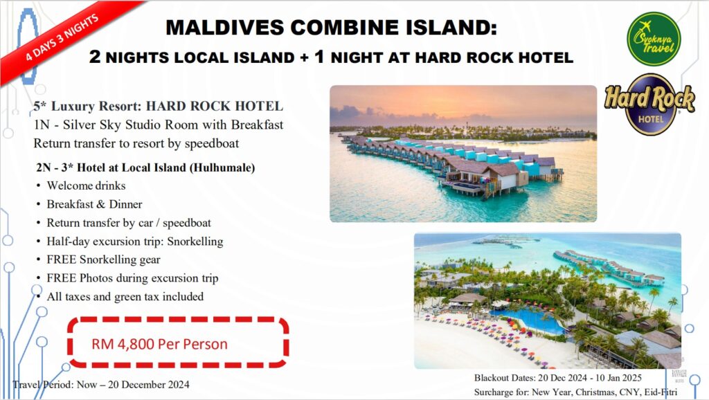 PAKEJ LENGKAP MALDIVES 2024